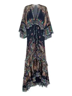Etro Silk Long Dress - Multicolor