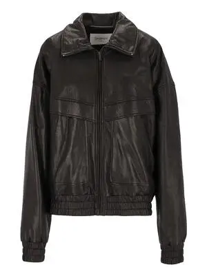 Saint Laurent Lambskin Balloon Jacket - Black