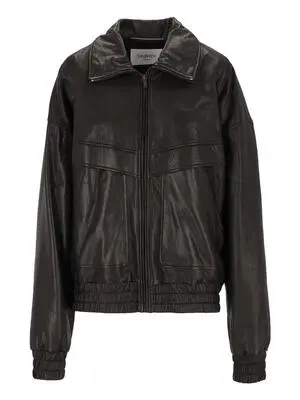 Saint Laurent SAINT LAURENT Lambskin Balloon Jacket Black