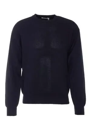 Auralee Flat Yarn Pullover Sweater - Black