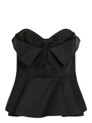Alexander McQueen Silk Blend Corset Top - Black