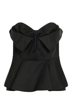 Alexander McQueen Silk Blend Corset Top - Black