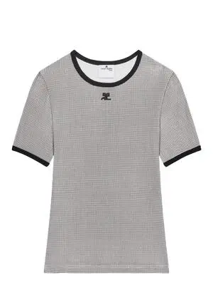 COURREGES Signature Contrast T-shirt - Black