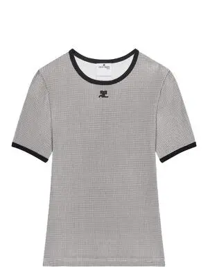 COURREGES COURREGES Signature Contrast T-shirt Black