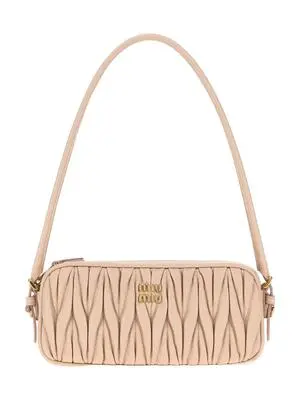 Miu Miu MIU MIU Quilted Leather Shoulder Bag Pink