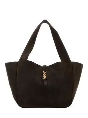 Saint Laurent Suede Leather Le 5 À 7 Bea Shopping Bag - Brown