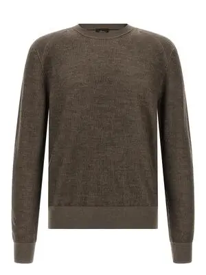 Brioni Vanisé Weave Cashmere And Wool Sweater - Brown