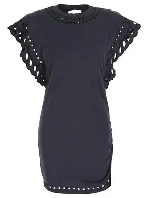 Isabel Marant Étoile Orlane Dress With Sangallo Details - Black