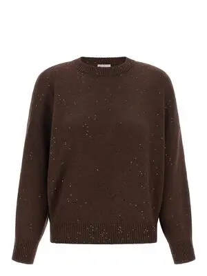 Brunello Cucinelli Diamante' Sweater - Brown