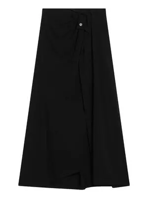 Balenciaga Draped Crêpe Skirt - Black