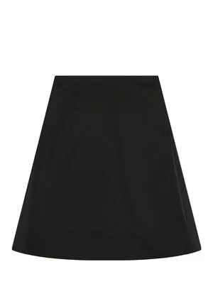 Alexander McQueen Flared Skirt In Silk Blend - Black