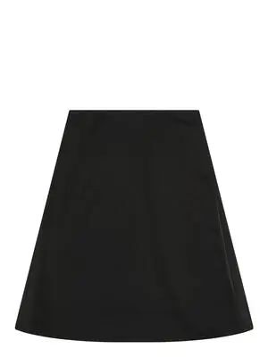Alexander McQueen Silk Blend Flared Skirt - Black