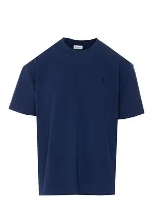 Saint Laurent Piquet Cassandre Oversize T-shirt - Blue