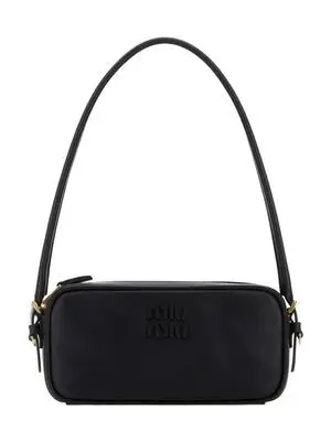 Miu Miu Leather Shoulder Bag - Black