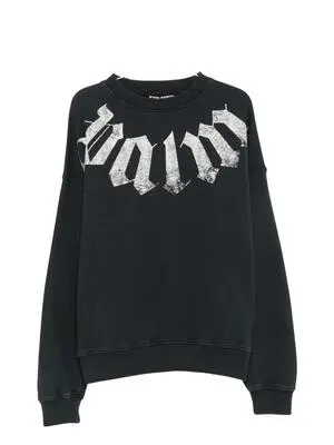 Palm Angels Cotton Sweatshirt With Logo Print - Multicolor