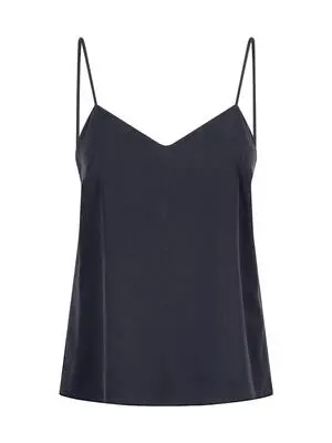 Max Mara Silk Canvas Top - Blue