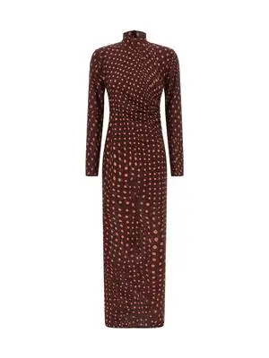 Stella McCartney Polka Dot Mesh Dress - Multicolor