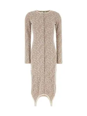 Fendi Embroidered Cotton Blend Dress - Multicolor