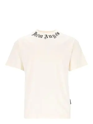 Palm Angels Neck Logo T-shirt - White