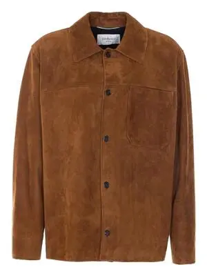 Saint Laurent Suede Overshirt - Brown