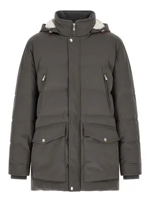 Brunello Cucinelli Quilted Parka - Gray