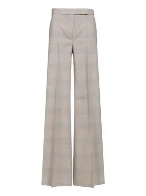 Max Mara Prince Of Wales Wool Trousers - Green