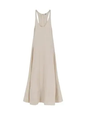 TOTEME Long Cotton Dress - Cream