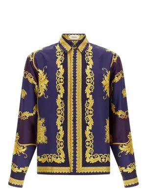 Versace Versace Men 'New Barocco' Twill Shirt Multicolor