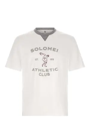Brunello Cucinelli Solomei Athletic Club' T-shirt - White