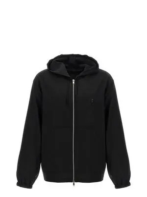 Givenchy Virgin Wool Zip-up Hoodie - Black