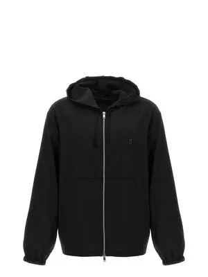 Givenchy Virgin Wool Zip-up Hoodie - Black