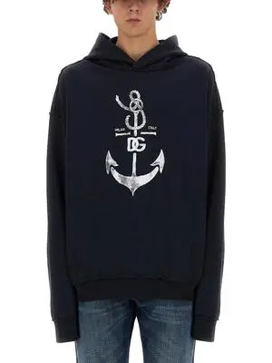 Dolce & Gabbana Graphic Print Sweatshirt - Blue