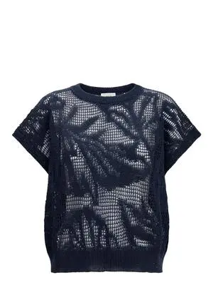 Brunello Cucinelli Dazzling Water Lillies T-shirt - Blue