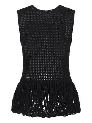 Alaïa Peplum Tank Top - Black