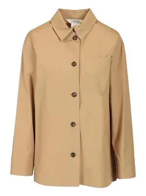 Max Mara S MAX MARA Arianne Cotton Poplin Shirt Cream