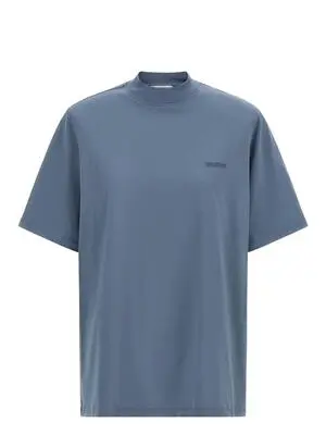 Attico ATTICO Mock-Neck T-shirt Blue