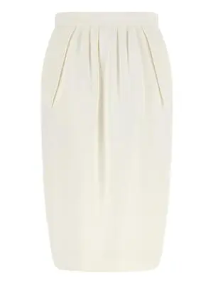 Stella McCartney High Waist Midi Pencil Skirt - White