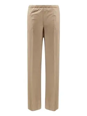 Moncler MONCLER Cotton Trousers With Logo Patch Cream