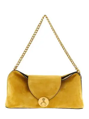 Versace Vivian Suede Clutch Bag - Yellow