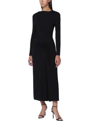 Simkhai Ferrera Dress In Draped Jersey - Black