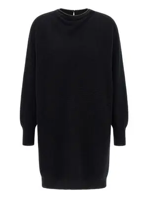 Brunello Cucinelli Precious Collar Dress - Black