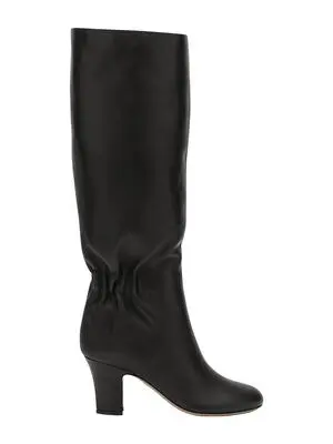 FERRAGAMO Leather Ruched Boots - Brown