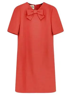 Valentino Garavani Wool And Silk Blend Short Dress - Multicolor