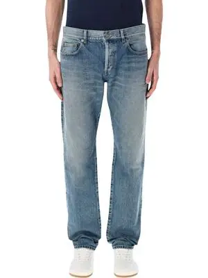 Saint Laurent Cotton Denim Jeans Blue