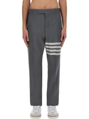 Thom Browne Classic Pants With Martingale - Gray