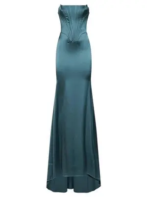 Giuseppe Di Morabito Stretch Satin Long Bustier Dress - Multicolor