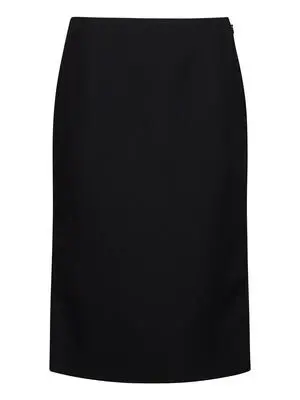 Fendi Wool And Silk Midi Pencil Skirt - Multicolor