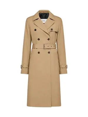 Fendi Rope Cotton Gabardine Belted Midi Trench Coat - Multicolor