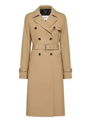 Fendi Cotton Gabardine Belted Midi Trench Coat - Multicolor