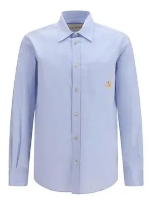 Valentino Garavani Cotton Shirt With Butterfly Embroidery - Blue